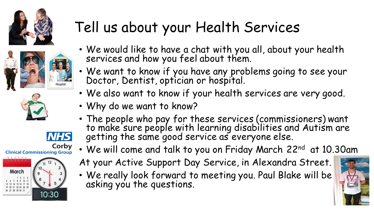 Tell us About Your Health Service - Active Support Service
